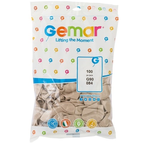 Балон лате Latte 26 см G90/84, пакет 100 броя Gemar | Partilino.com