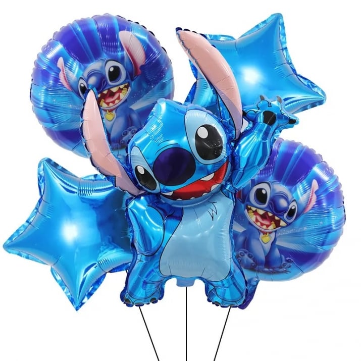 Комплект фолиеви балони Стич Stitch, 5 броя | Partilino.com