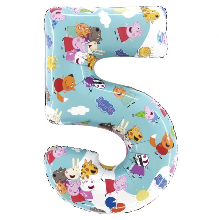 Пепа Пиг фолиев балон цифра 5 | Partilino.com