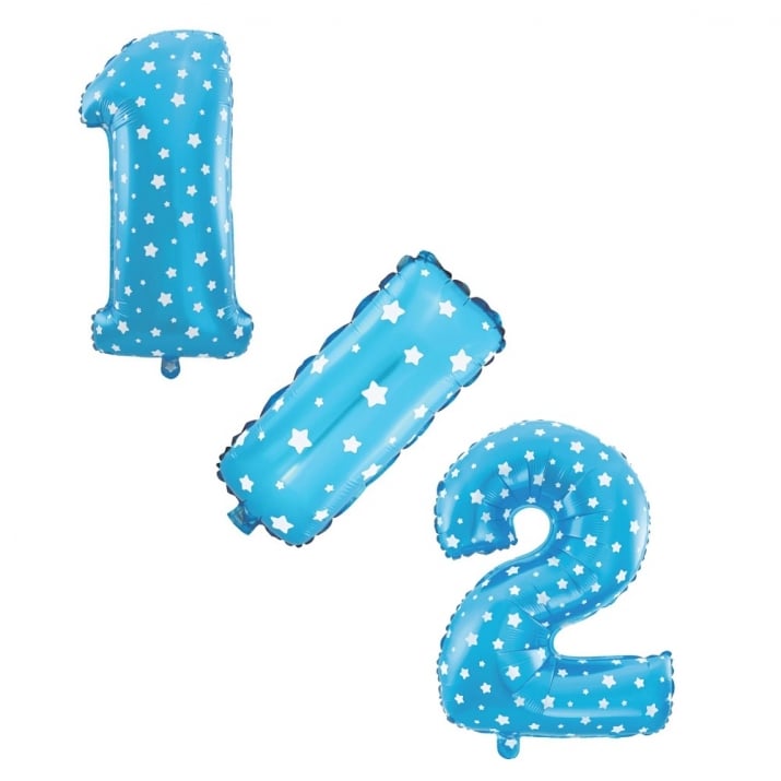 Сини фолиеви балони за половин годинка, 1/2 рожден ден | Partilino.com