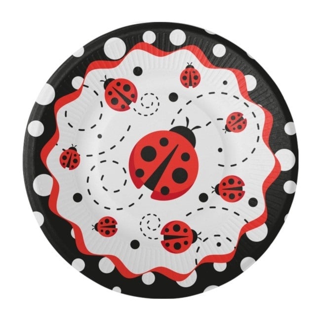 Fancy Ladybug, големи чинийки Калинка, 8 броя | Partilino.com
